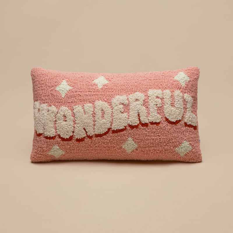 Fete Names of Jesus, Hand Tufted Throw Pillow-Wonderful, Isaiah 9:6 | Fete